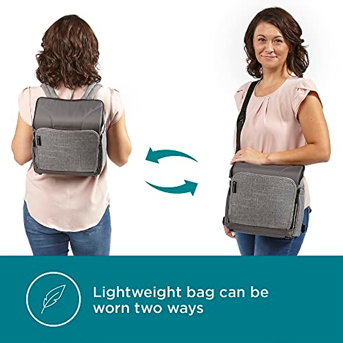 Contours Explore 2-in-1 Baby Booster Seat and Backpack Diaper Bag, Booster Seat for Dining Table, Foldable and Portable Baby Seat, Baby to Toddler Booster Chair - Gray