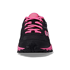 Saucony Cohesion Tr14 Lace to Toe Sneaker, Black/Pink, 2 US Unisex Big Kid