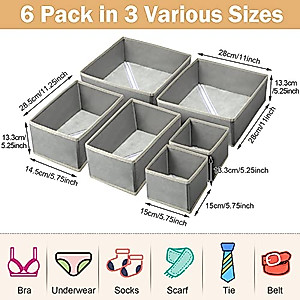 Potchen 24 Set Clothes Dresser Drawer Organizers, Closet Wardrobe Organizers Storage Dividers, Underwear Foldable Cloth Baby