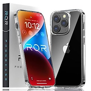 RQR Clear Armor for iPhone 12 Case & iPhone 12 Pro Case, [Anti-Yellowing] Protective Shockproof Phone Case [Certified Military Protection] Slim Hard Cover 6.1 inch