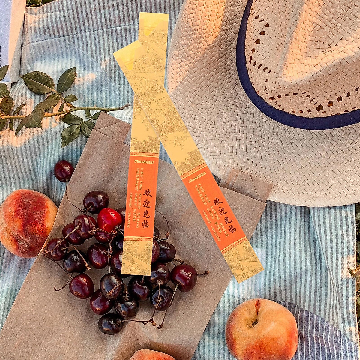 Healvian Paper Bags 500pcs Disposable Chopsticks Bags Paper Cutlery Holder Chopsticks Flatware Holder Cutlery Bags Pocket Sleeves Utensils Sleeves A Paper Chopsticks Sleeve