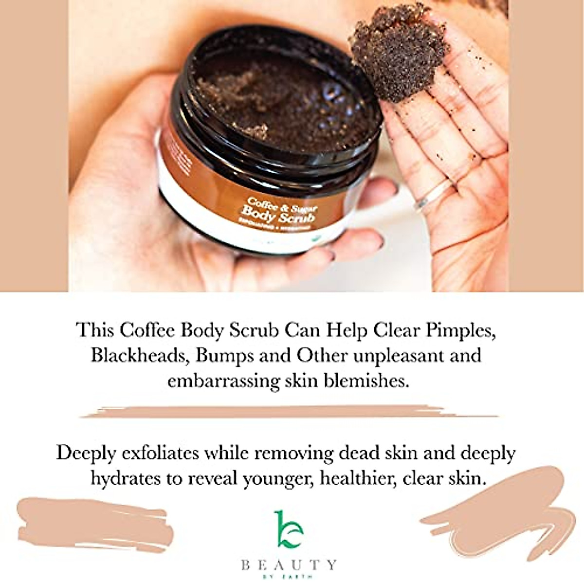 Bath Bombs Gift Set - 6 Large - Organic Shea Butter, Salts, Clays and Essential Oils - Organic Coffee Body Scrub - Sugar Scrub Hydrating Exfoliating, Body Exfoliator and Polish for Shower and Bath