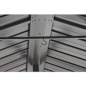 Sojag 20' x 12' Samara Carport with Aluminum Frame and 10' High Galvanized Steel Roof for Easy Drive Through Access