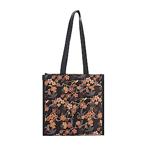 Signare Tapestry Shoulder Bag Shopping Bag for Women with Ume Sakura Design with Japanese Style
