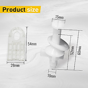 OasisFlow Plastic Toilet Seat Bolts Installation Kit for TOTO THU689 Toilets and Bidets Easy to Install Traditional Toilet Seat Bolt Covers, 2-Piece Set - Toilet Parts