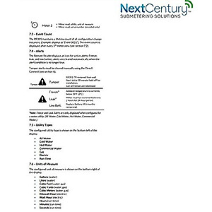 Next Century Remote Reader Display for Pulse or Encoded Meters (Water, Gas and Electric)