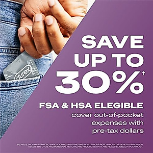 Durex Pleasure Pack Assorted Condoms, Natural Rubber Latex Condoms for Men, Regular Fit, FSA & HSA Eligible, 42 Count (Packaging may Vary)