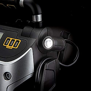 STANLEY J5C09D Digital Portable Power Station Jump Starter: 1200 Peak/600 Instant Amps, 120 PSI Air Compressor, 3.1A USB Ports, Battery Clamps