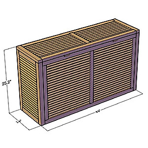 The Original Nila Teak Wall Hugging Louvered Double Hamper