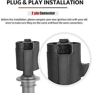 Ignition Coil Pack Set of 6 Compatible with 3.0 V6 2001 2002 2003 2004 2005 2006 2007 2008 Ford Escape, Ford Five Hundred 500, Freestyles, Taurus, Mazda Tribute, Mercury Mariner Montego Sable, DG500