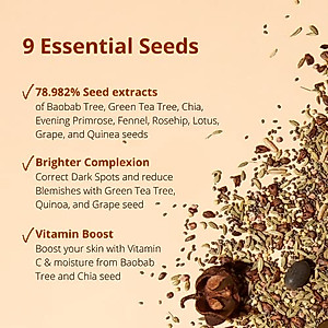 Blithe Vital Treatment 9 Essential Seeds Niacinamide Brightening Toner - Korean Skin Essence Green Tea Toner for Face, Clarifying Oily Skin Vitalizing & Brightening Dark Spots 1.83 Fl Oz