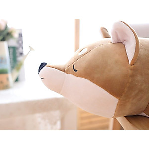 30'' Shiba Inu Plush Stuffed Animal, Giant Stuffed Animals for Anxiety, Big Shiba Inu Corgi Plush, Dog Plush Pillow Hugging Pillow Sleeping Dog Cushion Soft Plush Toy Big Stuffed Animals Kawaii Decor