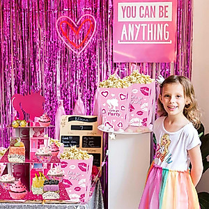 Zliisang Pink Princess Cupcake Stand 3-Tiered Pink Dessert Table Displays Pink Centerpieces for Girls Birthday Party Decorations Princess Baby Shower Table Decorations