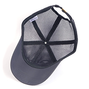 Zylioo Men's Full Mesh Baseball Cap Hat,Quick Dry Outdoor Summer Cap, Adjustable Buckle Cooler Dad Hats Grey