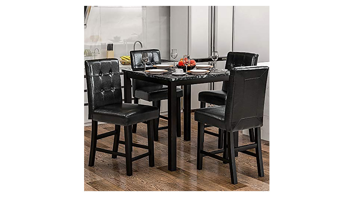 Stylish LZ LEISURE ZONE Dining Table Set for 4