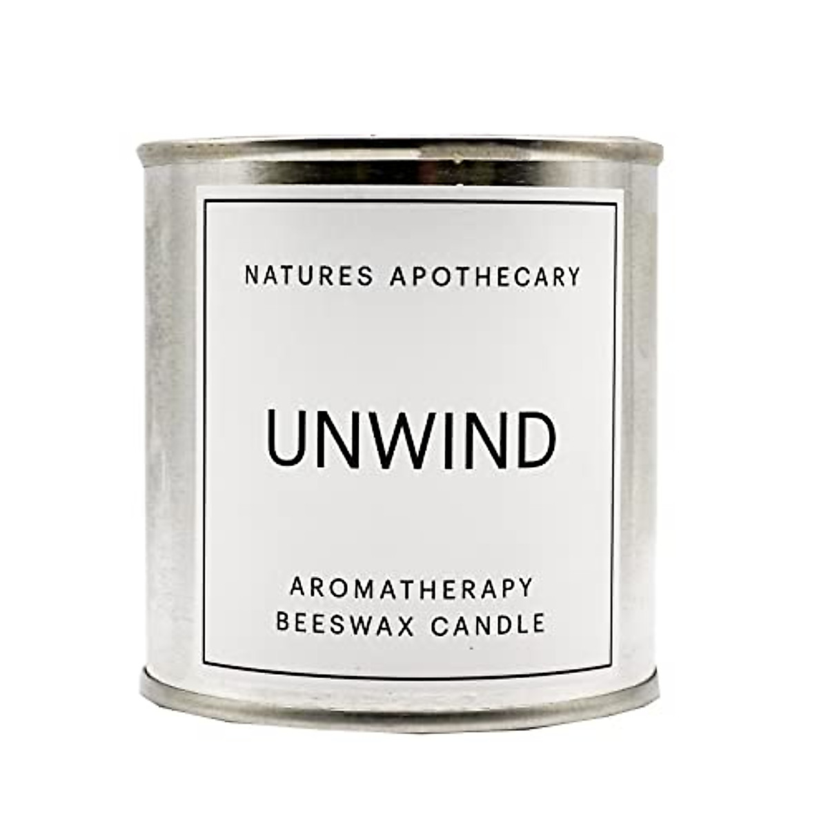 Unwind (Patchouli & Cedarwood) Aromatherapy Hand-Poured Beeswax Candle - All-Natural, Smokeless, Cleans Air, Non-Toxic, Non-Polluting, Non-Allergenic, Made in USA