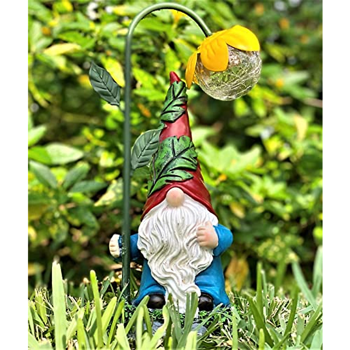 Solar Gnomes Decor For Outside | Solar Powered Funny Garden Gnomes For Yard Patio Lawn | Male Garden Gnomes Outdoor Funny | Solar Garden Gnome Statues| Figurines Of Gnomes Decorations For Yard Funny