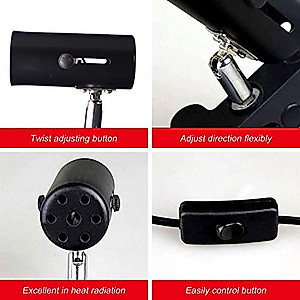 2 Pack Clamp Lamp Fixture with 3 Pack 50W UVA UVB Bulbs, for Reptiles Adjustable Habitat Lighting & Heat Lamps Holder Stand for Pet Habitat Heat Light Bulbs/Lamps
