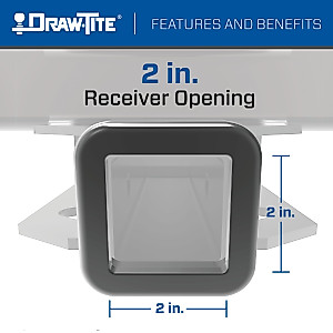 Reese Front Mount Receiver, 2 in. Compatible with Select Ford Excursion, F-250 Super Duty, F-350 Super Duty, F-450 Super Duty, F-550 Super Duty