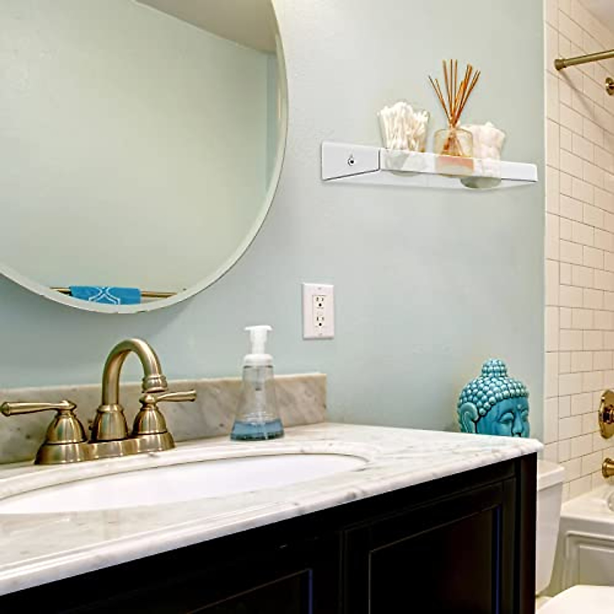 Hoteam 12 Pack Acrylic Floating Shelves 4 Inch Wide Invisible Kids Bookshelf Clear Acrylic Ledge Wall Mounted Storage Shelf Transparent Spice Rack Display Organizer for Books Photos 15 x 4 x 2''