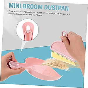 balacoo 15 Sets Hamster Cleaning Broom pan and Brush pet pan Hamster cage Dustpan Tabletop Brush Mini pan car Cleaning Accessories Hamster Accessories Kid Broom pp Rabbit Child Chinchilla