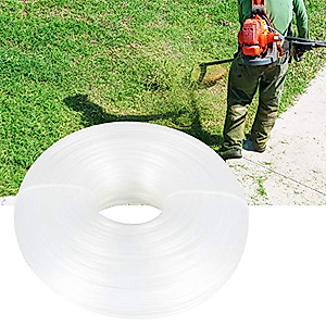 Trimmer Line, 0.09Inch Round‑Shaped White Nylon Trimmer Line String Rope Garden Lawn Mower Accessory