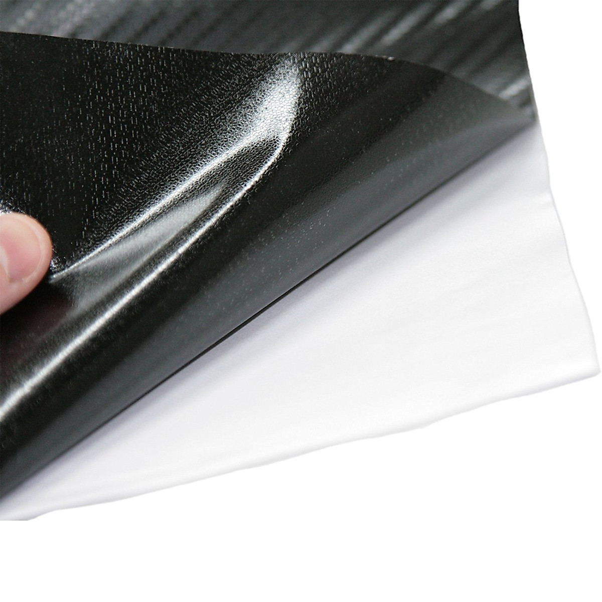 LZLRUN 3D Carbon Fiber Vinyl Wrap - Outdoor Rated for Automotive Use - 12 inches x 60 inches Contain Knife and Hand Tool (Black)