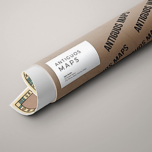 Map of Uruguay, South America circa 1936 - Oriental Republic of Uruguay - measures 24 inches x 24 inches (610mm x 610mm)