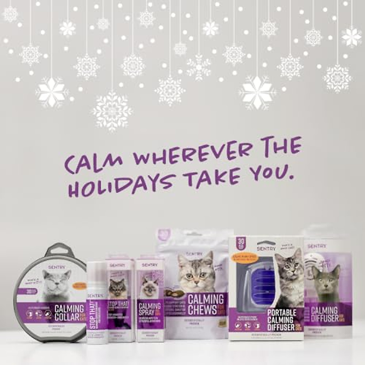 SENTRY PET Care Sentry Calming Spray for Dogs, Uses Pheromones to Reduce Stress, Easy Spray Application, Helps Dogs with Separation, Travel, Loud Noises, and Anxiety, Packaging May Vary