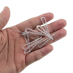 MTQY Plastic Shirt Clip 300PCS U Shape Clear Durable Plastic Alligator Clips Transparent Shirt Fixing Packing Clip Shirt Clips Clothespins with Teeth for Ties, Pants,Shirts Hold Shirt Fixing Clip
