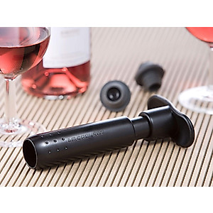 Le Creuset Wine Pump and 3 Stoppers, Cerise