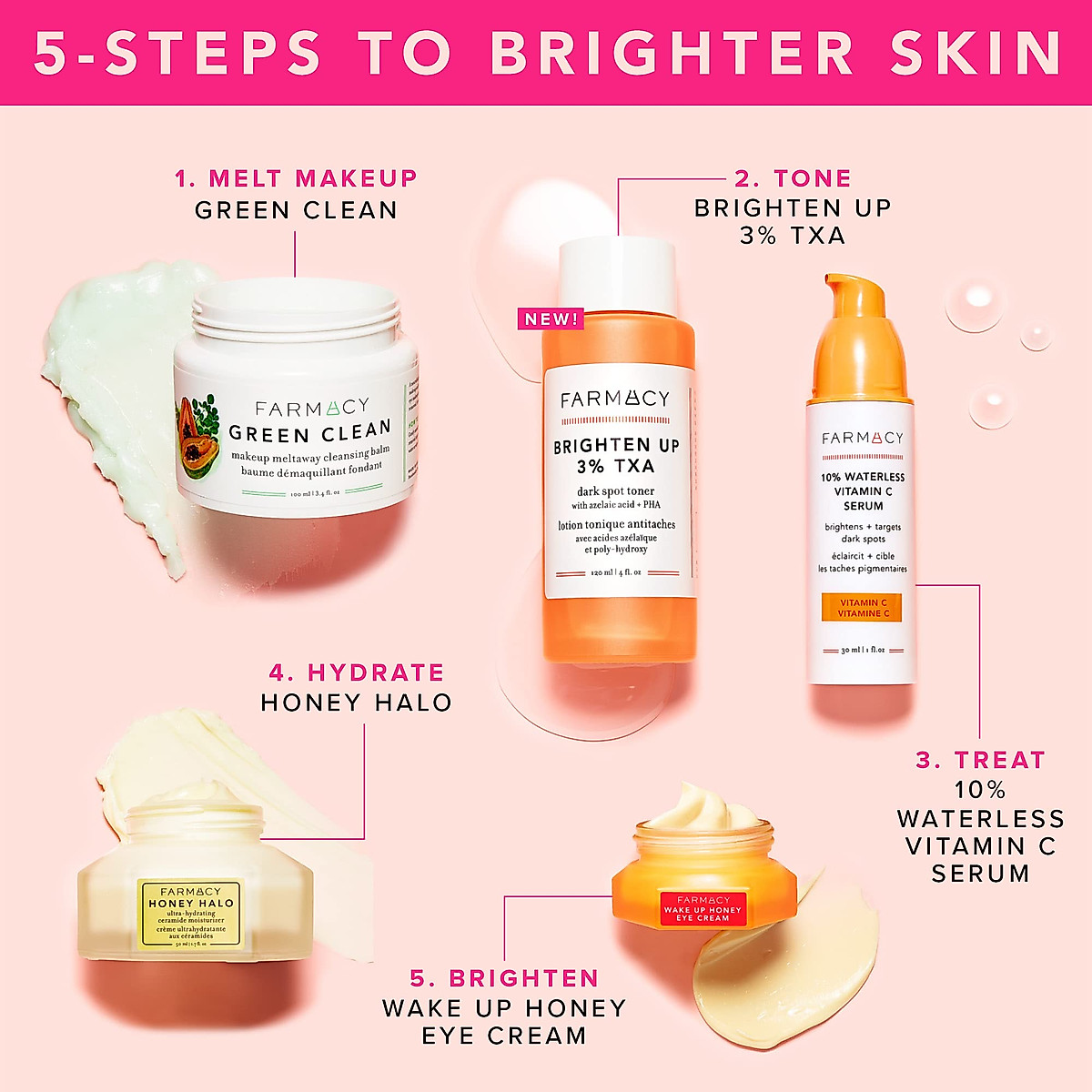 Farmacy 3% TXA Toner for Face - Brightening Face Toner for Oily Skin - Liquid Exfoliant with Azelaic Acid + 5% PHA to Target Visible Dullness + Help Reduce Uneven Skin Tone (120ml)