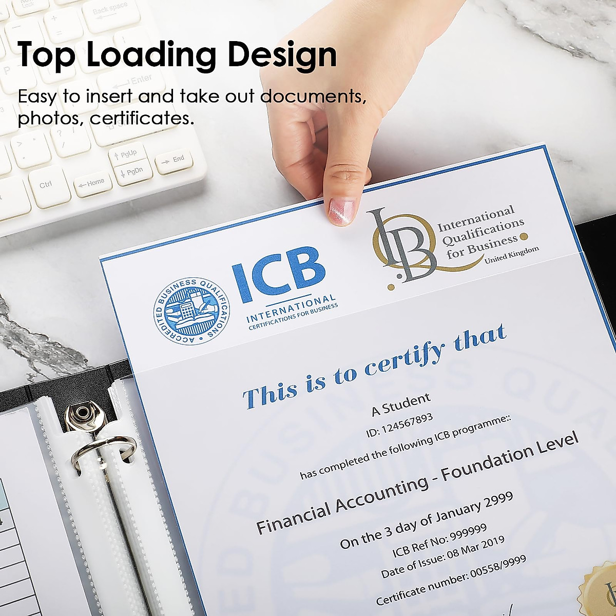 KTRIO Sheet Protectors 8.5 x 11 inch, Clear Page Protector for 3 Ring Binder, Plastic Sleeves for Binders, Top Loading Paper Sheets Document Sleeve Letter Size, Office & Home, 100 Pack