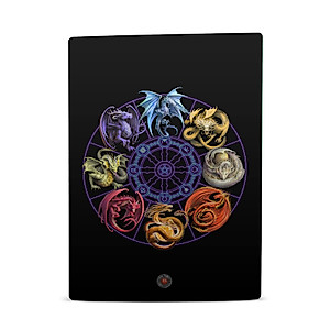 Head Case Designs Officially Licensed Anne Stokes Dragon Cycle Dragons of The Sabbats Vinyl Faceplate Sticker Gaming Skin Decal Cover Compatible with Sony Playstation 5 PS5 Digital Edition Console