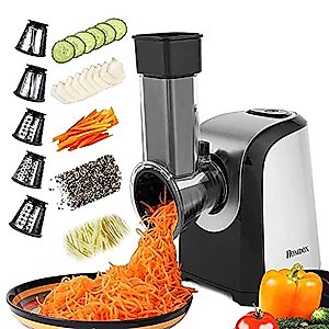Electric Vegetable Graters Professional Salad Maker, Electric Slicer Shredder Graters for Kitchen, Gratersr/Chopper/Salad ,Electric Salad machine for Vegetables Carrot Cheese Black