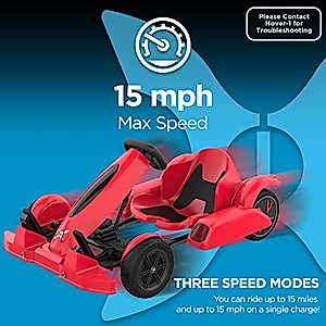 Hover-1 Formula Go-Kart, 15MPH Top Speed, 15 Mile Range, 700W Brushless Motor, LED Display, 10" Pneumatic Tires, Certified & Tested - Safe for Kids, Teens, & Adults