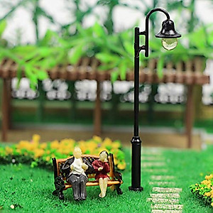 Evemodel ZY35087OB 12pcs Model Train Platform Park Street Seat Bench Chairs Settee 1:87 HO Scale