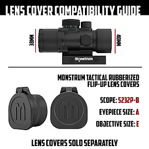 Monstrum S232P 2X Magnification Prism Scope (Black)