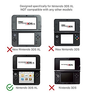 TNP 3DS XL Case - Ultra Clear Crystal Transparent Hard Shell Protective Case Cover Skin Accessory Compatible with Nintendo 3DS XL LL