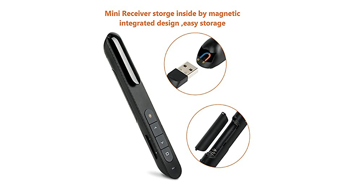 Wireless Presentation Clicker Remote | Pointer & Slide Advancer