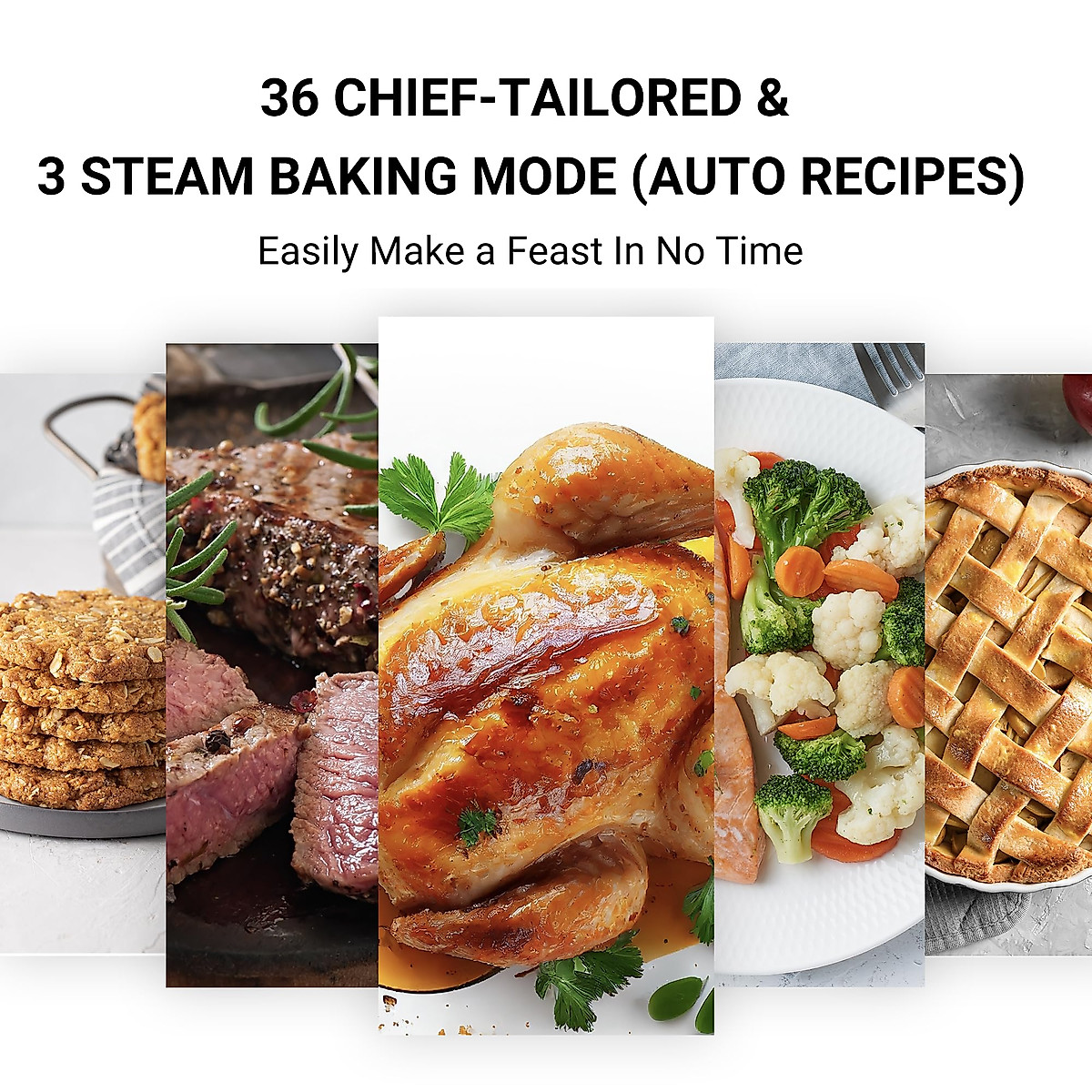 TOSHIBA 6-IN-1 Compact Steam Oven, Combi Oven Countertop with Convection Steam & Bake, Ferment, Air Fryer, Slow Cook, Smart APP Control, 36 Preset Menus and Steam Cleaning, 20L