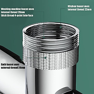 Timnamy Faucet Attachment, Rotating 1440° Robotic Arm Faucet Universal Model, Rotating Faucet Extender for Bathroom and Washbasin Sink with 2 Sprayer Modes (1*Black)