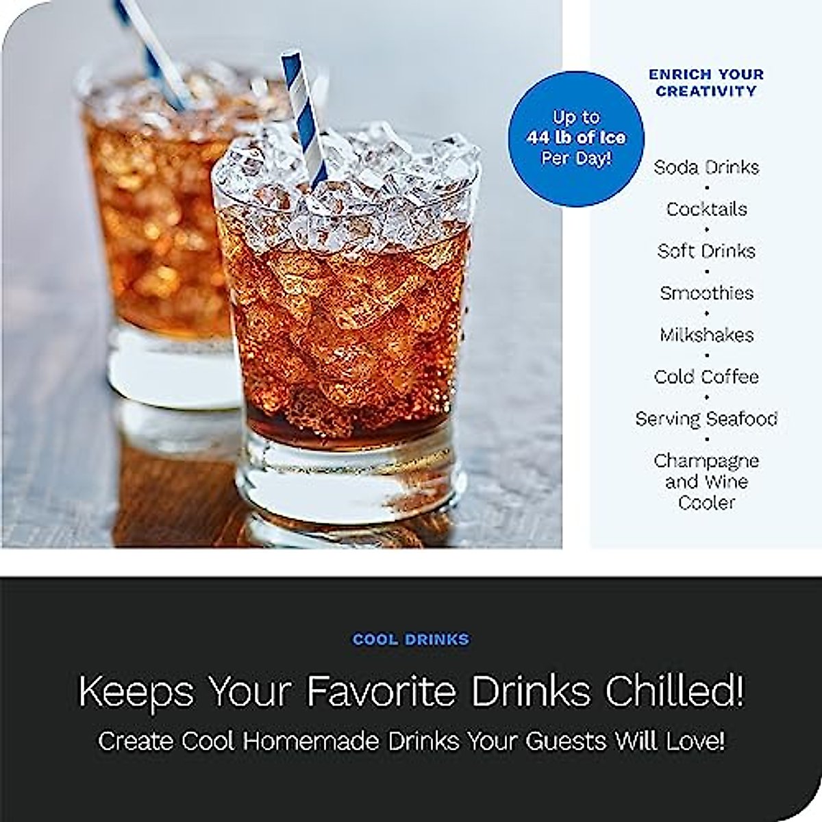 hOmeLabs Countertop Nugget Ice Maker - Stainless Steel with Touch Screen - Portable and Compact - Chewable Nugget Ice Machine - Produces Up to 44lb of Ice Per Day