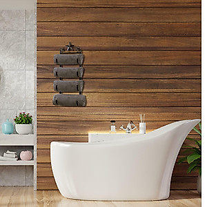 BestGiftEver Rustic Metal Star Towel Roll Wall Rack - Farmhouse Style Towel Rack for Western Bathroom Decor, Lodge and Cabin Decor, Decorative Wall Rack for Towels, Ideal for Country Home Owners