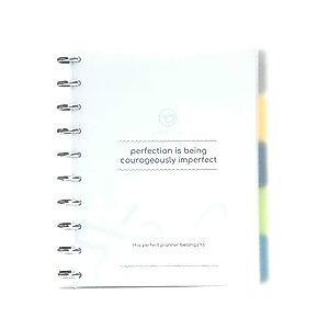 Talia Discbound Notebooks, Planner, Customizable, (yClear w/Silver Discs, Midsize (7.5in x 9.75in))