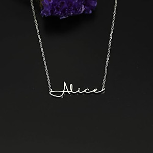 Yopicks Custom Name Necklace Personalized, 18K Gold Plated Sterling Silver Name Necklace for Women Gift