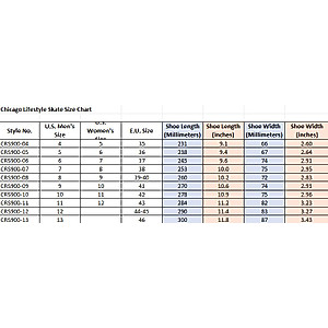 Chicago Skates Men's Premium Lifestyle Leather and Suede Lined Quad Rink Roller Derby Skate - Black - Size 10