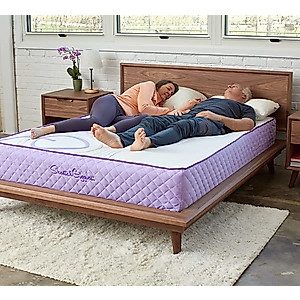 Sheets & Giggles Eucalyptus Mattress Natural Cooling Latex & Steel Coil Hybrid Bed for Back and Joint Support, 100 Night Sleep Trial, King