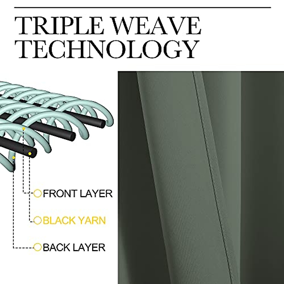 NICETOWN Dark Mallard Blackout Draperies Curtains - Pair of Grommet Top Thermal Insulated Blackout Decorative Curtains for Thanksgiving Day & Christmas Decor(55 inches Wide by 90 inches Long)