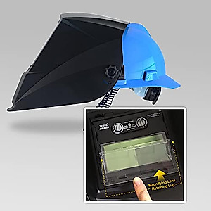 Antra True Color Auto Darkening Welding Helmet Wide Shade Range 4/7-13 Solar Power AH7-220-0000 TIG, MIG/MAG, MMA, Grinding 6+1 Extra Lens Covers